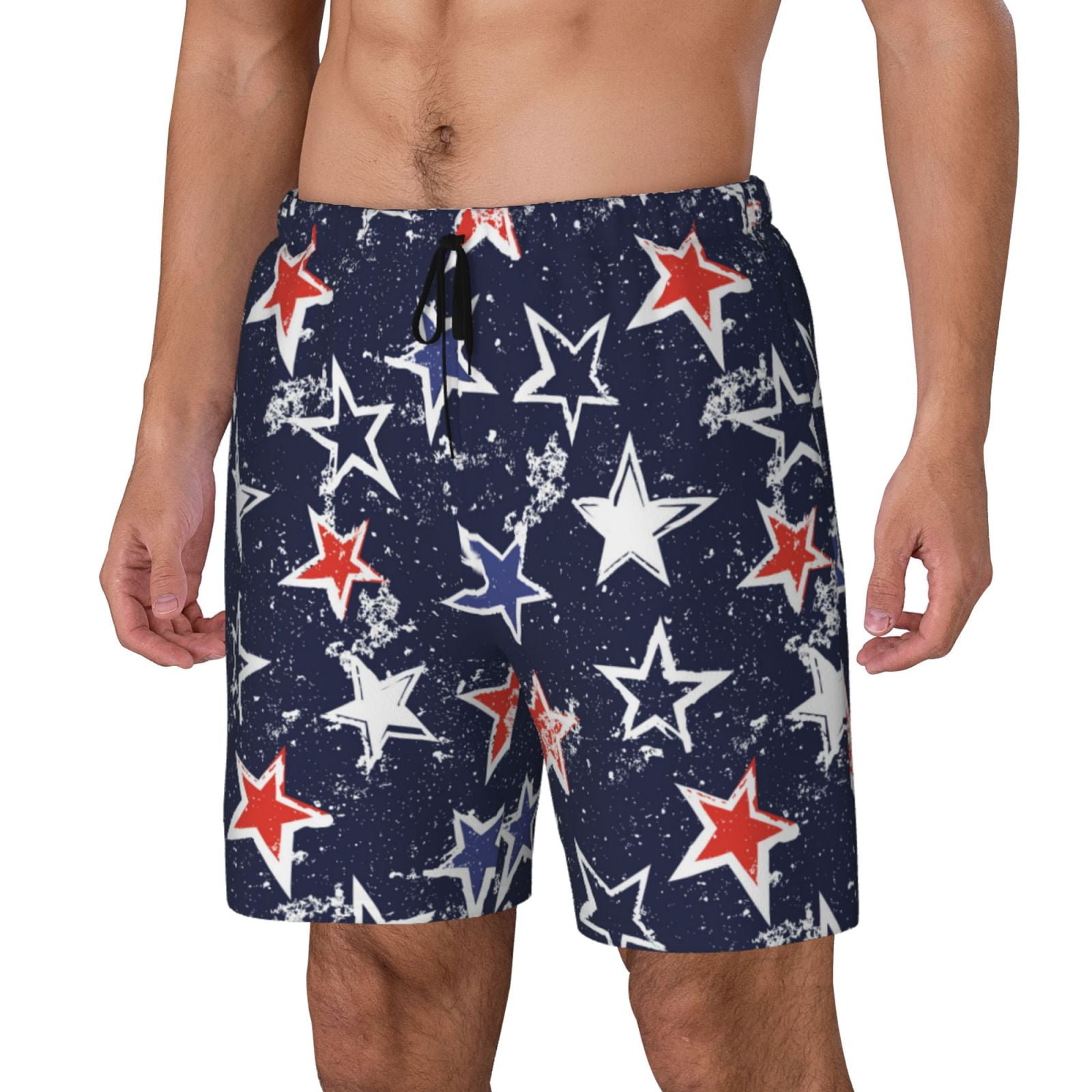 Vsdgher Watercolor Stars for Mens Swim Trunks with Compression Liner ...