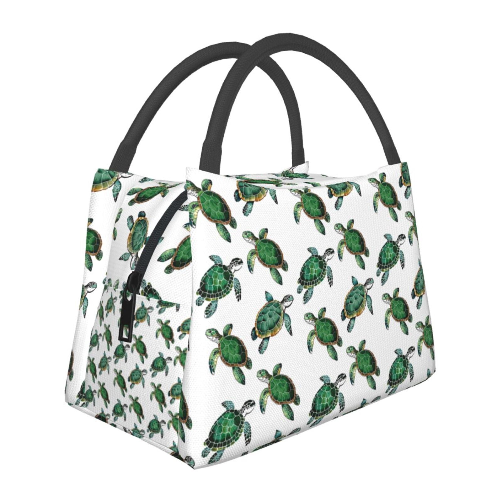 Vsdgher Watercolor Turtle Print Insulated Reusable Bags with Sturdy ...