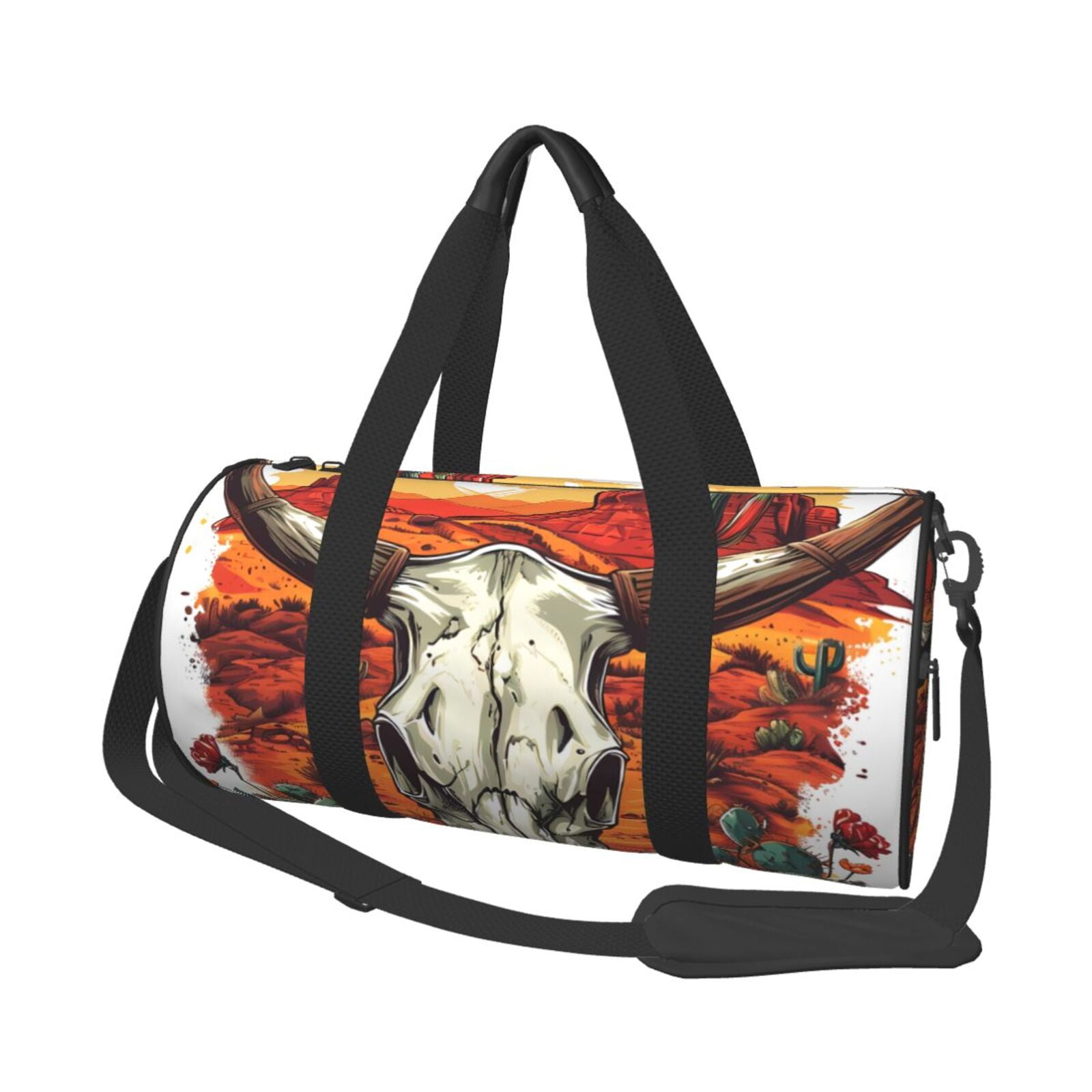 Vsdgher Western Desert Cactus Ram Skull 45L Foldable Duffel Bag, Sports ...