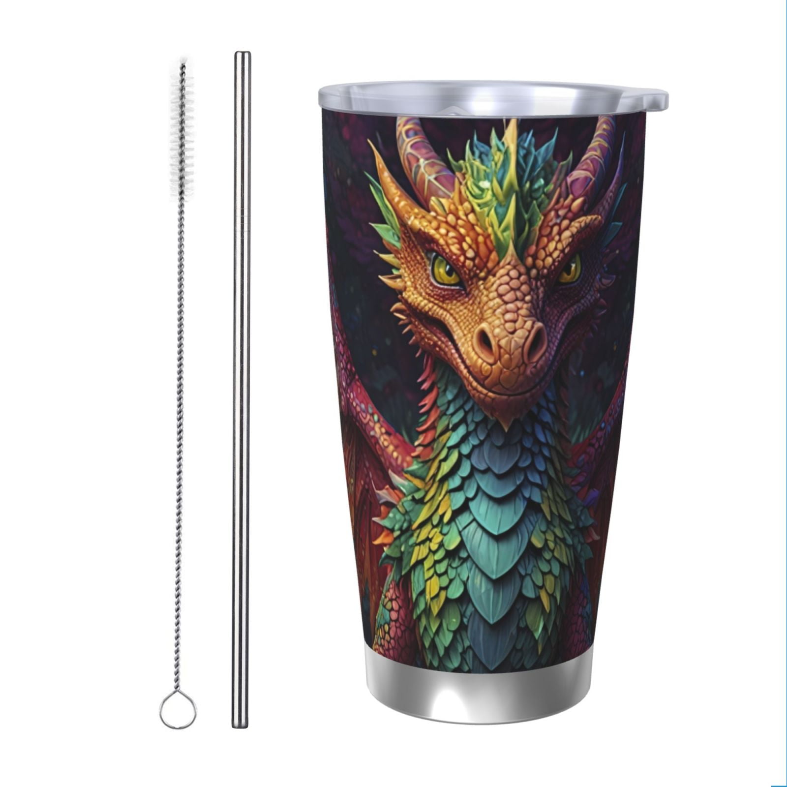 Vsdgher Whimsical Dragon Color Cool 20 Oz Stainless Steel Vacuum ...