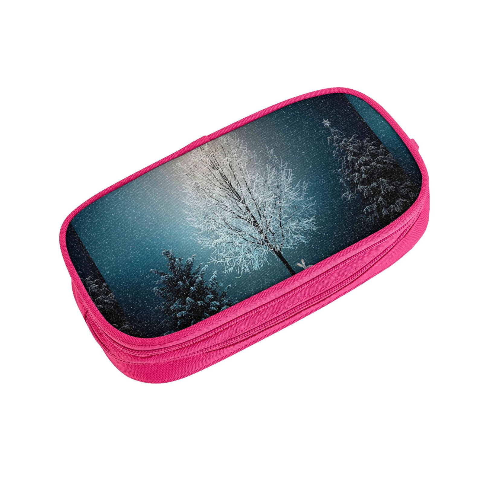 Vsdgher Winter Rabbit Print Large Capacity Pencil Case Pouch with ...