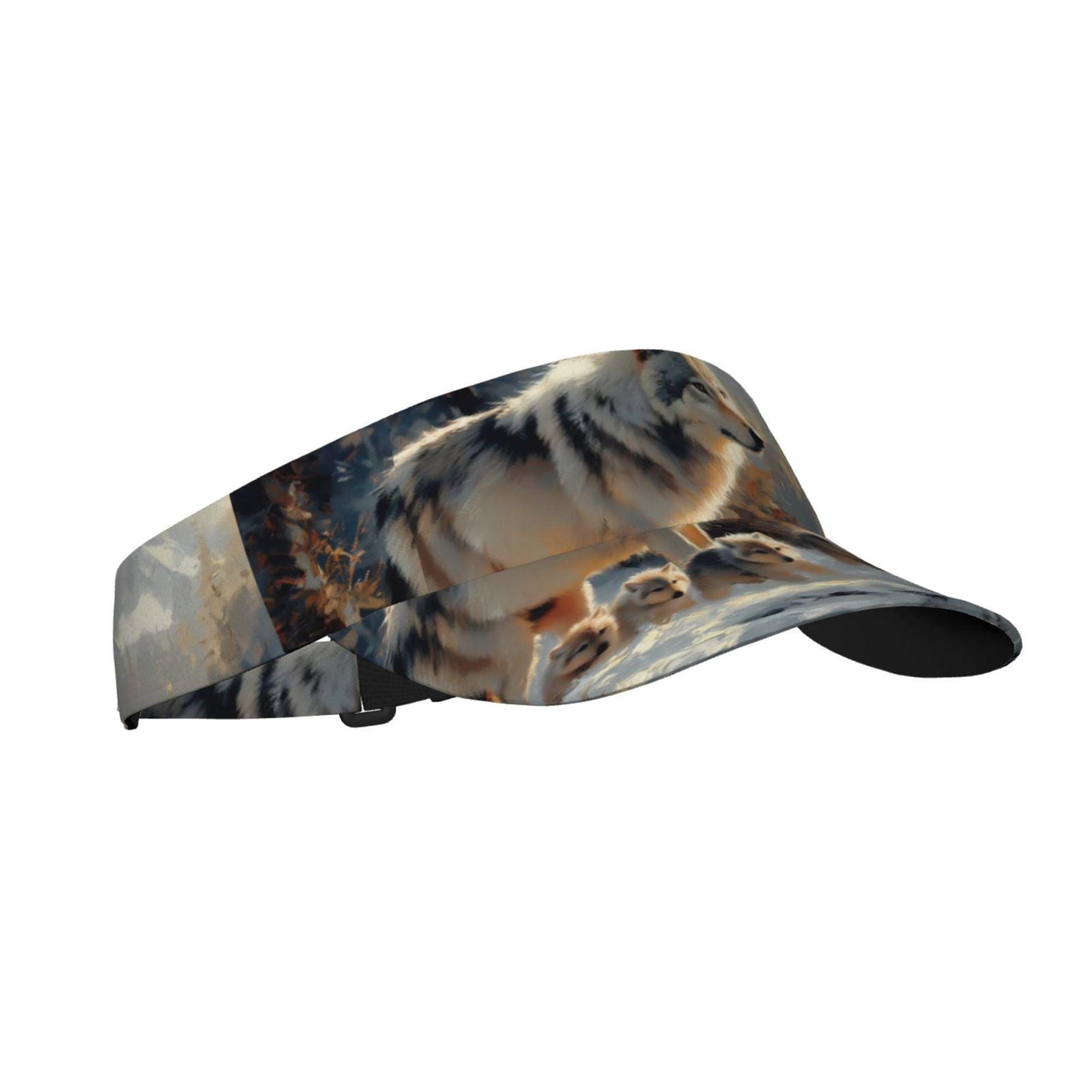 Vsdgher Wolf Family Winter Wonderland Print Adult Sunscreen Visor Cap,1 ...