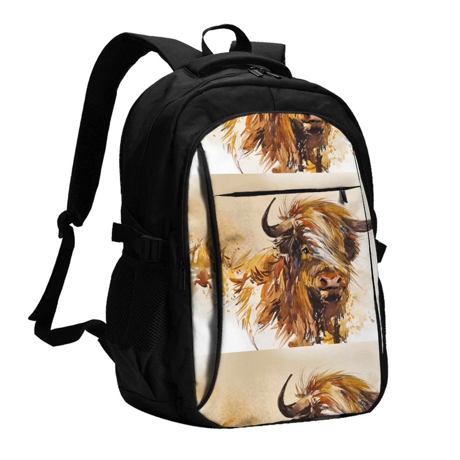 Vsdgher Yak Print Travel Laptop Backpack, Laptops Backpack with USB ...