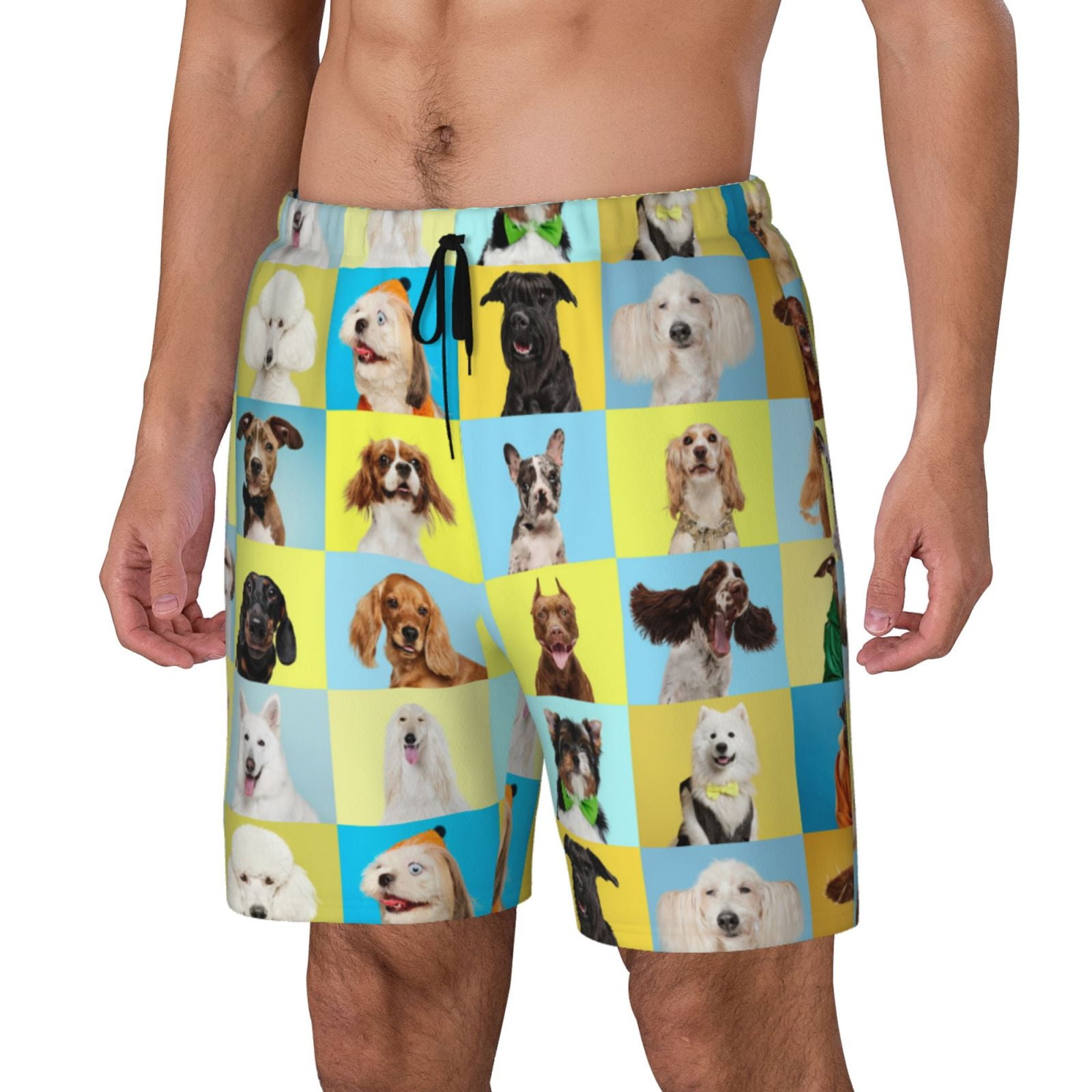 Vsdgher arious dog breeds for Mens Swim Trunks with Compression Liner ...