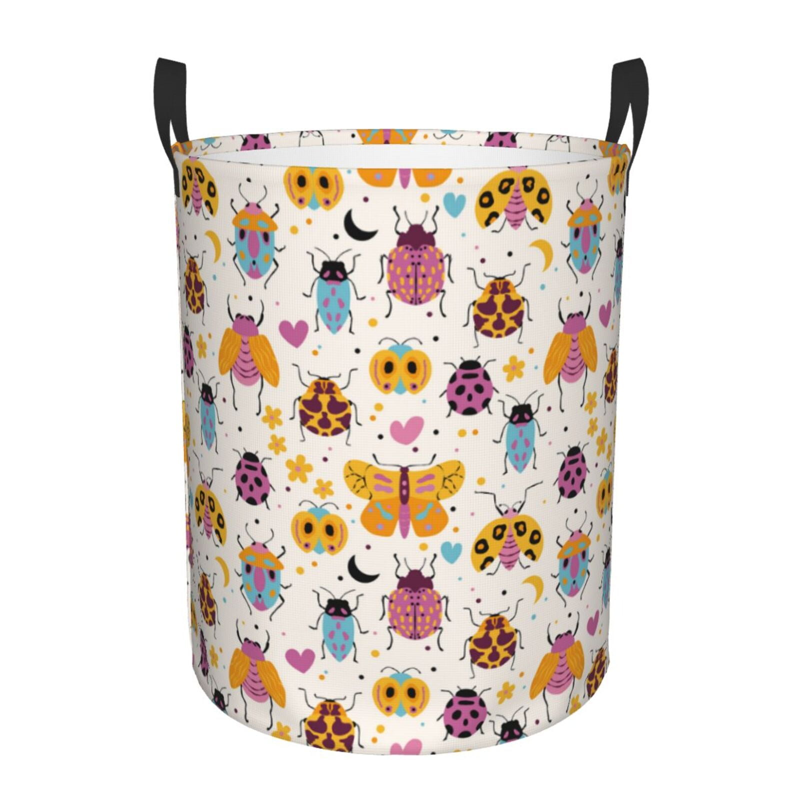 Vsdgher cute bugs Waterproof Round Large Laundry Basket -Toy Storage ...