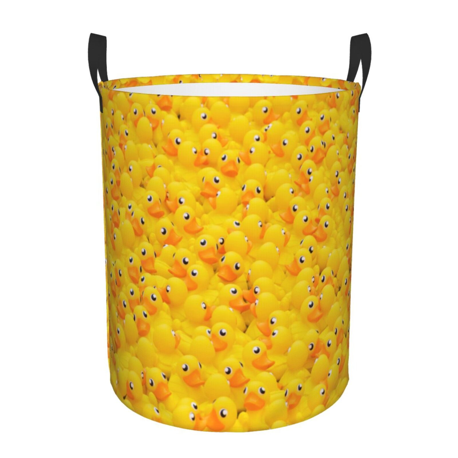 Vsdgher duck floating in the pool Waterproof Round Large Laundry Basket ...