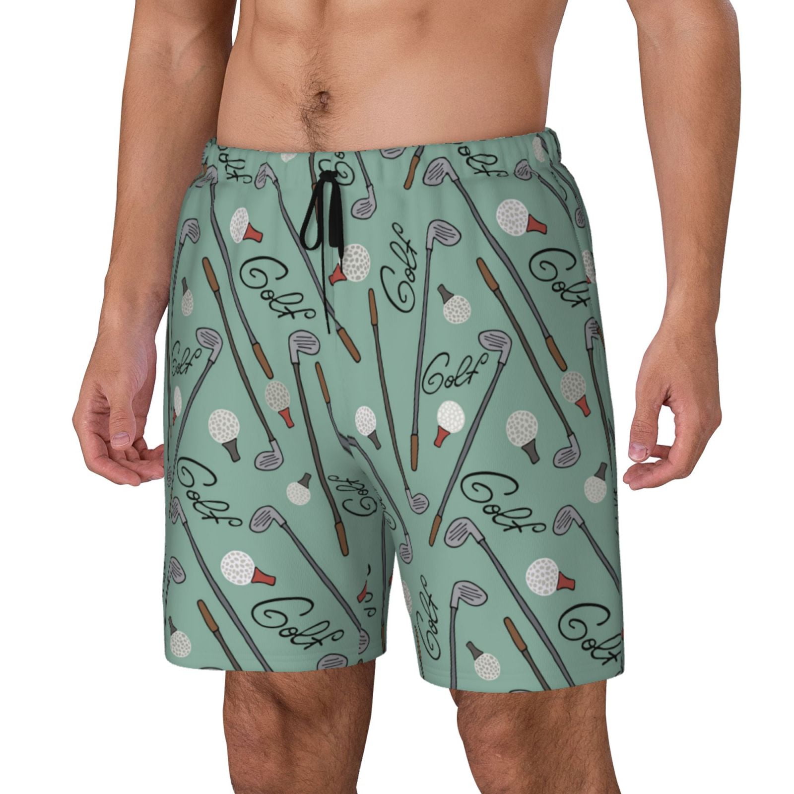Vsdgher golf equipment for Mens Swim Trunks with Compression Liner Swim ...