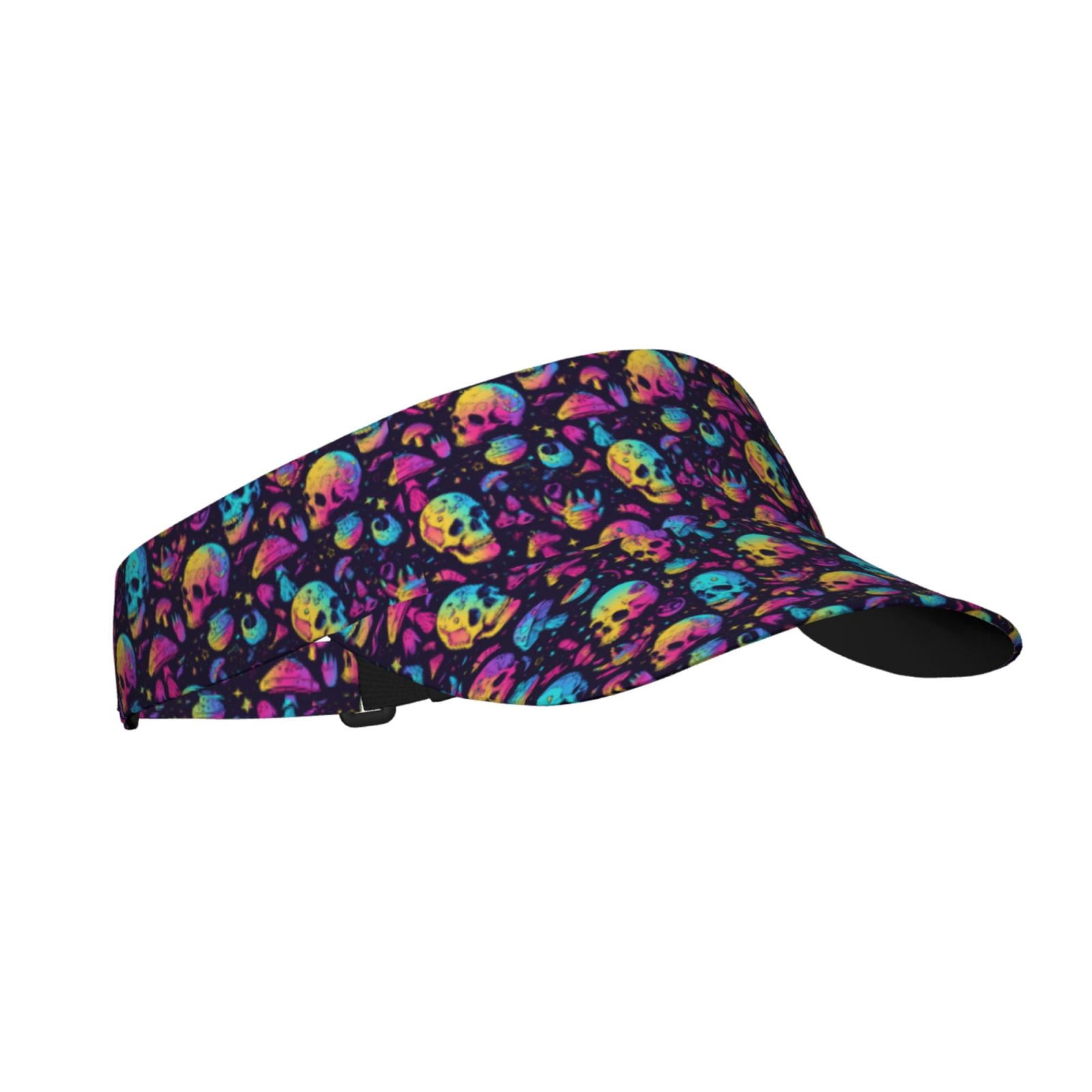 Vsdgher mushroom Skull star Print Adult Sunscreen Visor Cap,1 Piece of ...