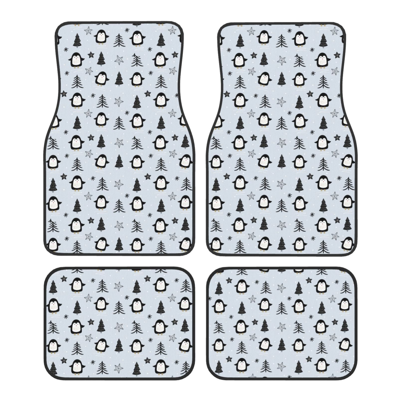 Vsdgher penguin tree star Car Foot Mat Set of 4 Pieces Universal Floor ...