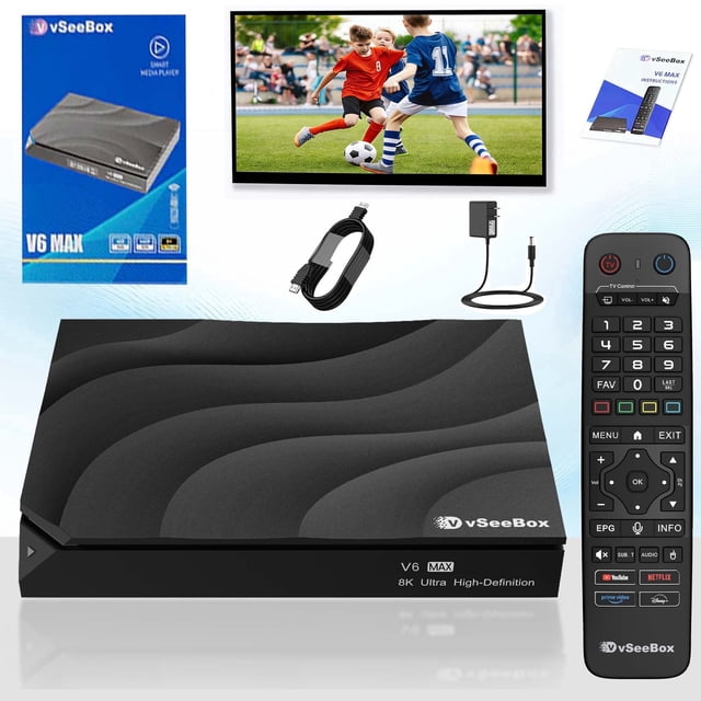 2026 Vseebox V6 Max New Version HD Vsee box, Android Smart TV Box 4GB ...