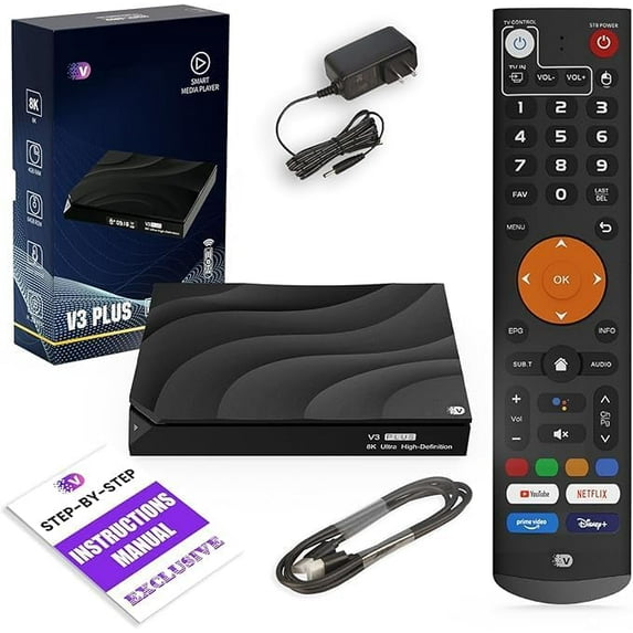 VseeBox V3 Plus Smart TV Box 4GB RAM 64GB Storage Voice Control ...