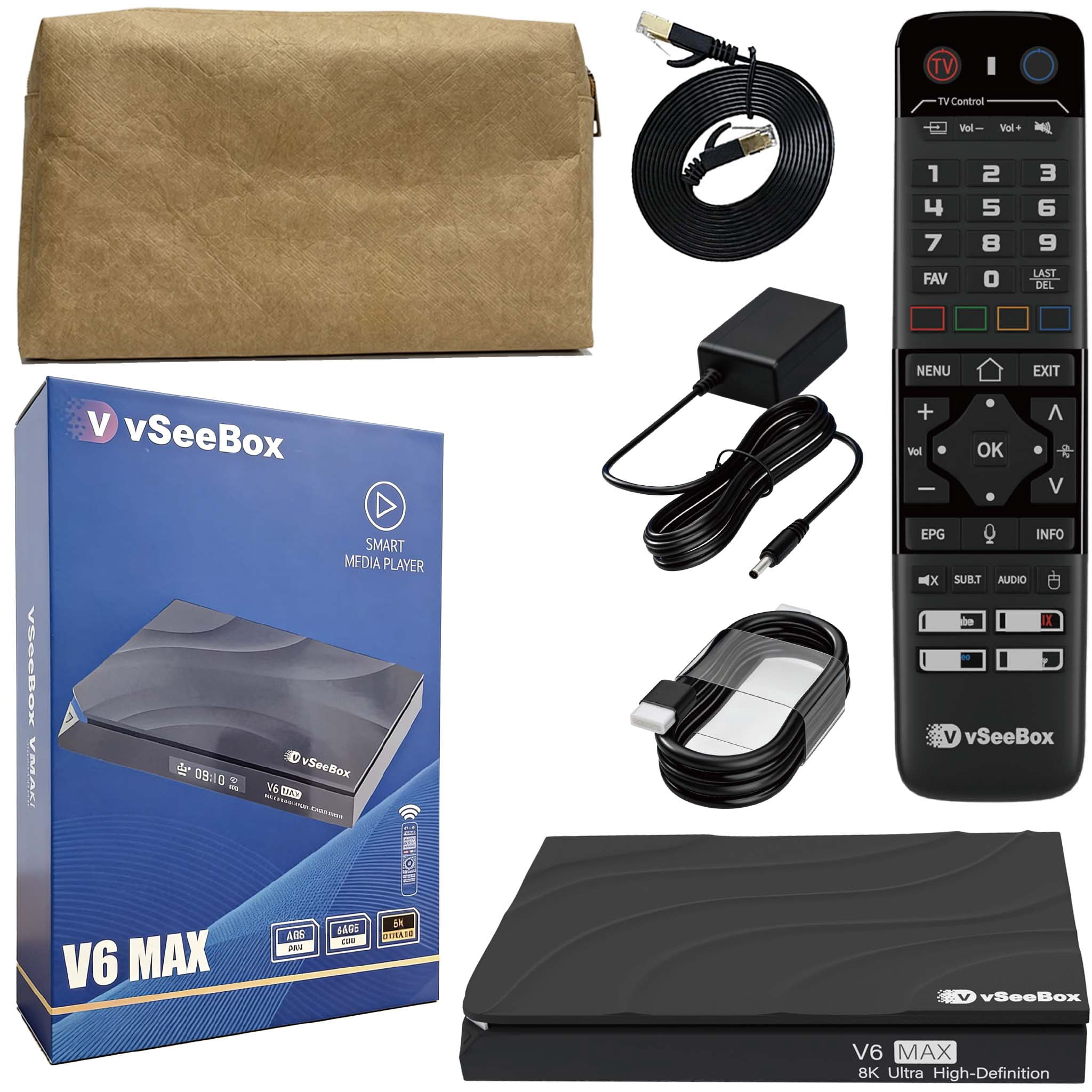 VseeBox v6 Max Tv Box Smart Android 14, 8K HD, HDMI and Wi-Fi Support ...