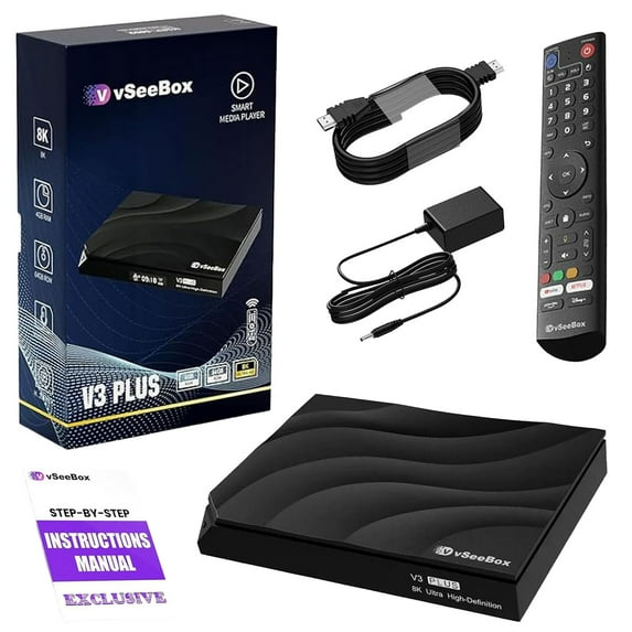 Vseebox V3 Plus 4GB+64GB Storage 6K HDMI Cable Official Authorization ...