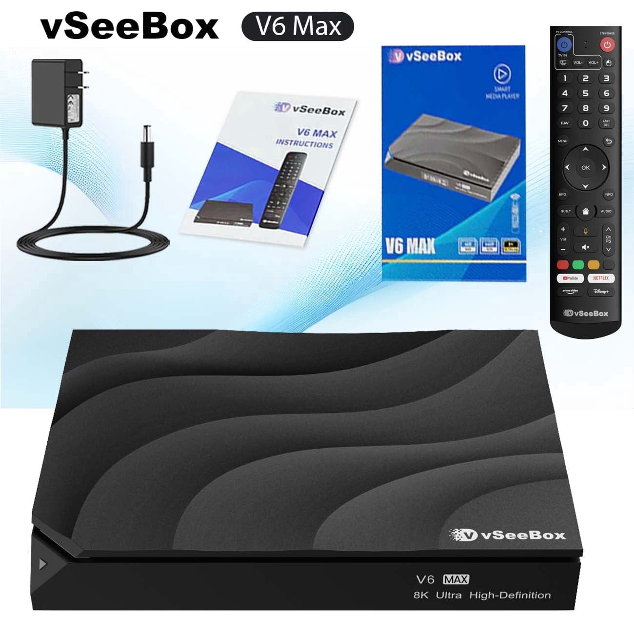 Vseebox V6 Max, 4GB+64GB, Vsee Box Time Shift with Parental Control, 6K ...