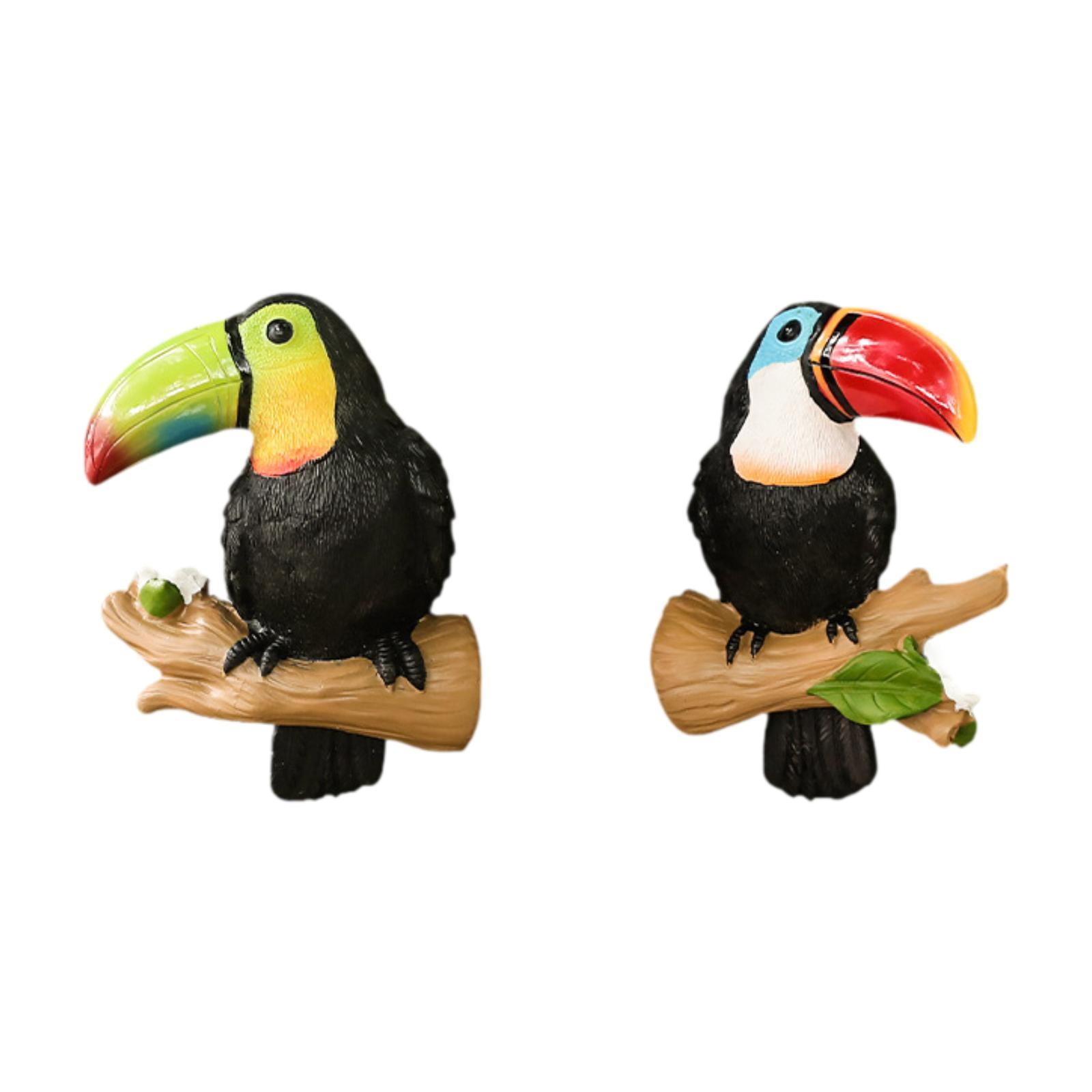 Vsenkes 2 Pieces Parrot Tree Hugger Garden Statue Bird Sculpture for ...