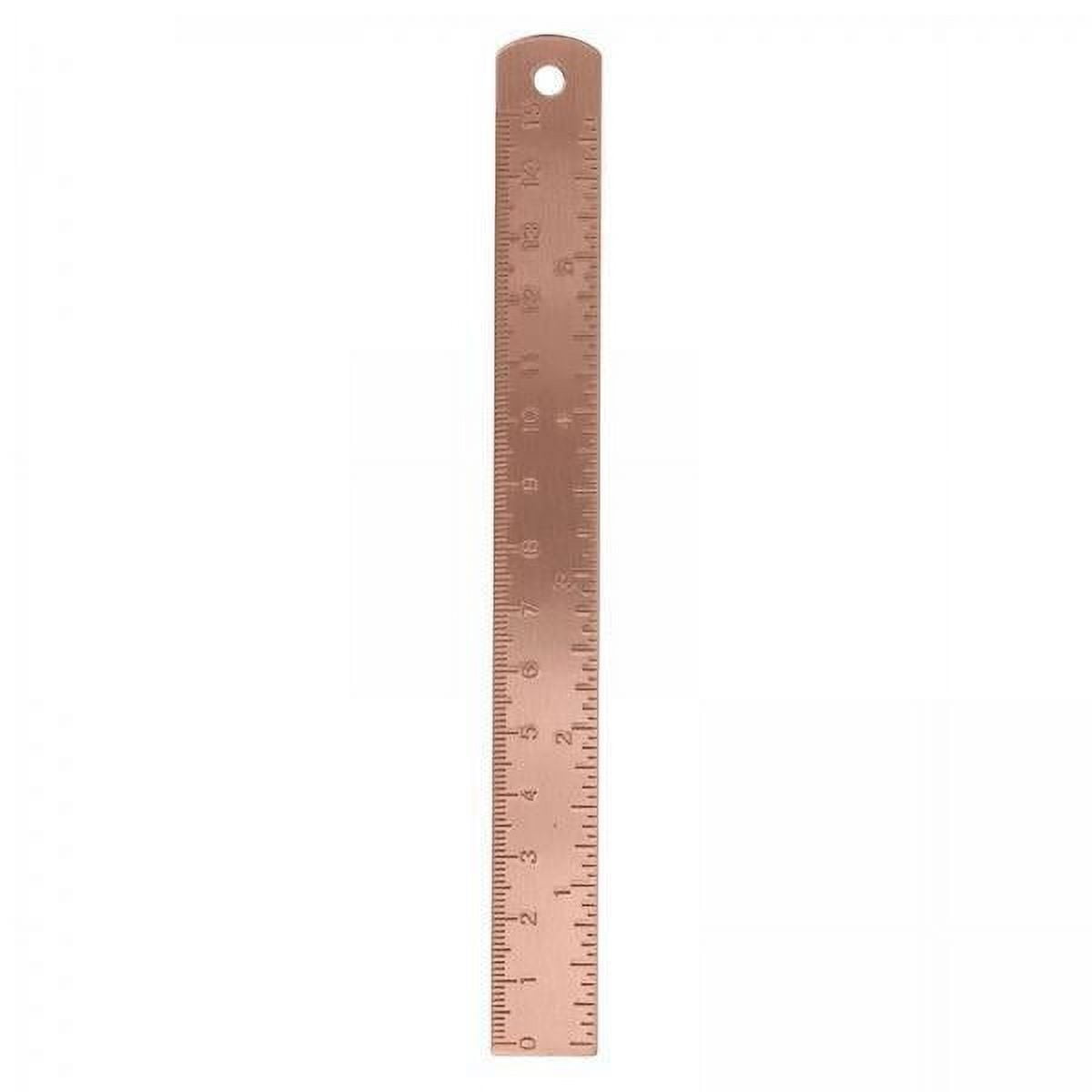 Vsenkes 2xCopper Ruler Handy 6 inch/ 15cm Metal Ruler for Notebooks ...