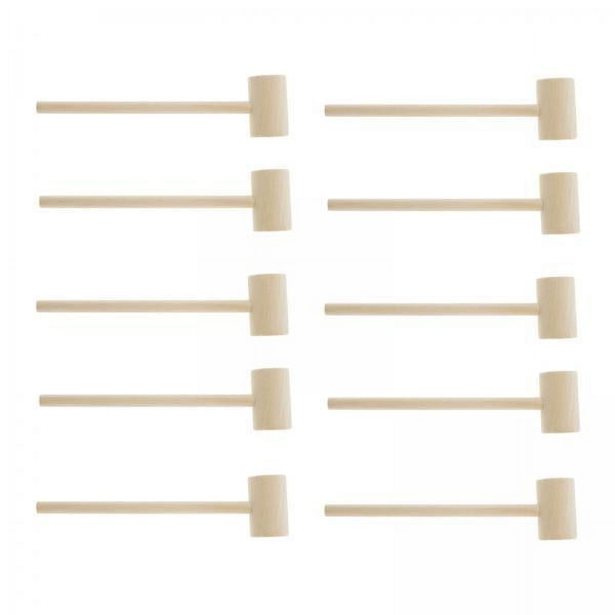 Vsenkes 2xWooden Mini Hammers for Chocolate, Natural Wood Hammer 10Pcs ...