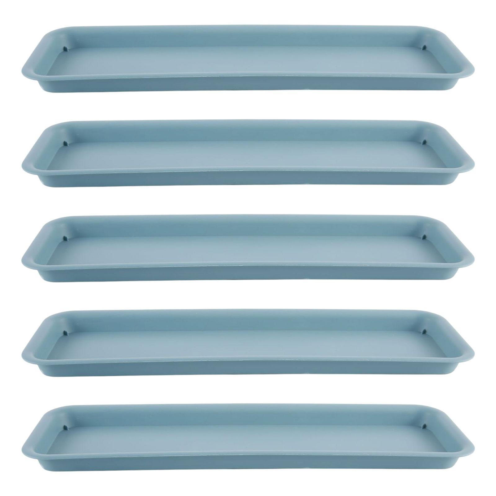 Vsenkes 5 Pieces Plant Saucers Planter Trays Sturdy Rectangular Flower ...