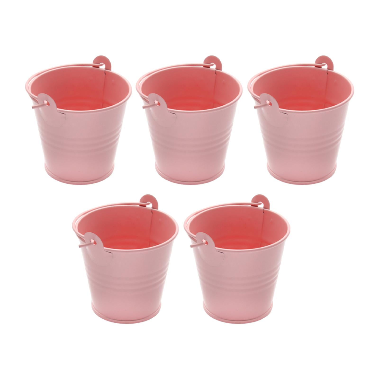 Vsenkes 5Pcs Galvanized Metal Buckets Ice Buckets Crafts with Handle ...