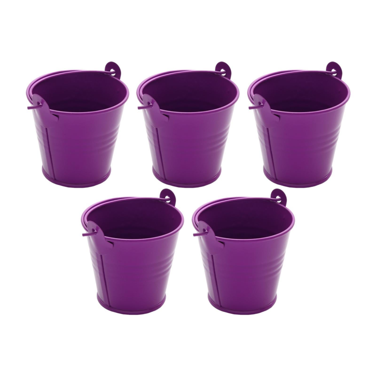 Vsenkes 5Pcs Galvanized Metal Buckets Ice Buckets Crafts with Handle ...