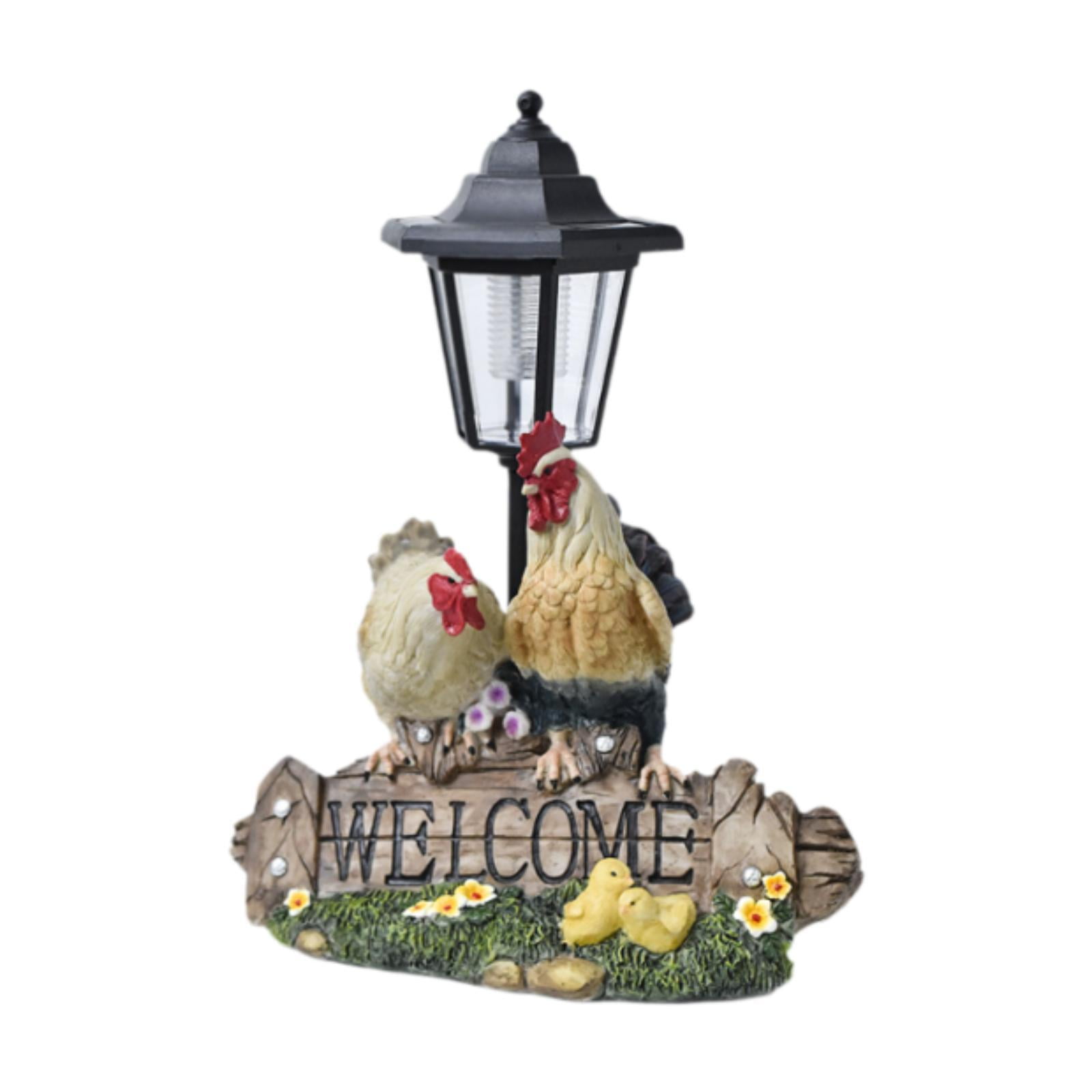 Vsenkes Animal Figurine Lantern Courtyard Lighting Fixture Garden Solar ...