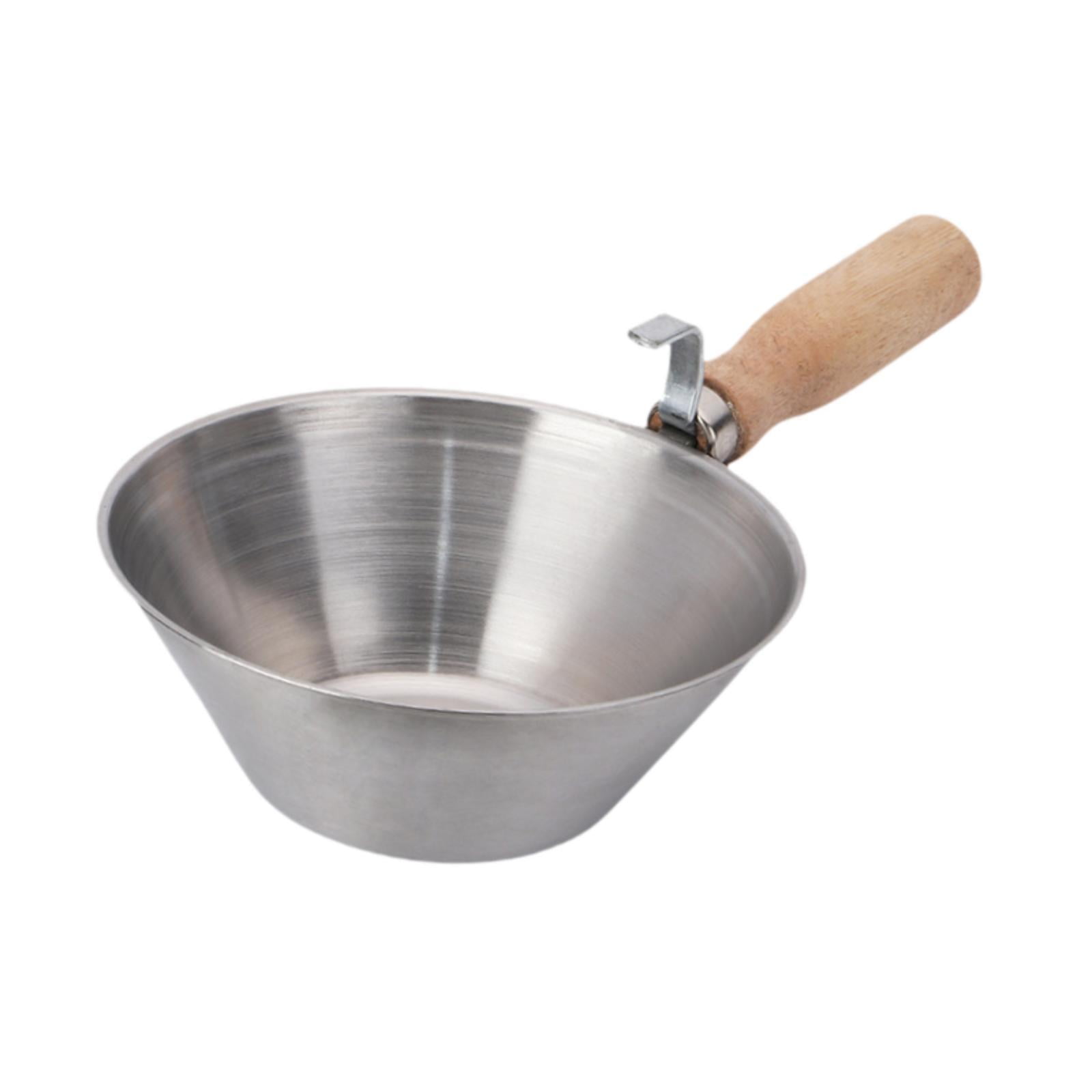 Vsenkes Cement Bucket Scoops Wooden Handle Cement Mortar Scooper for ...