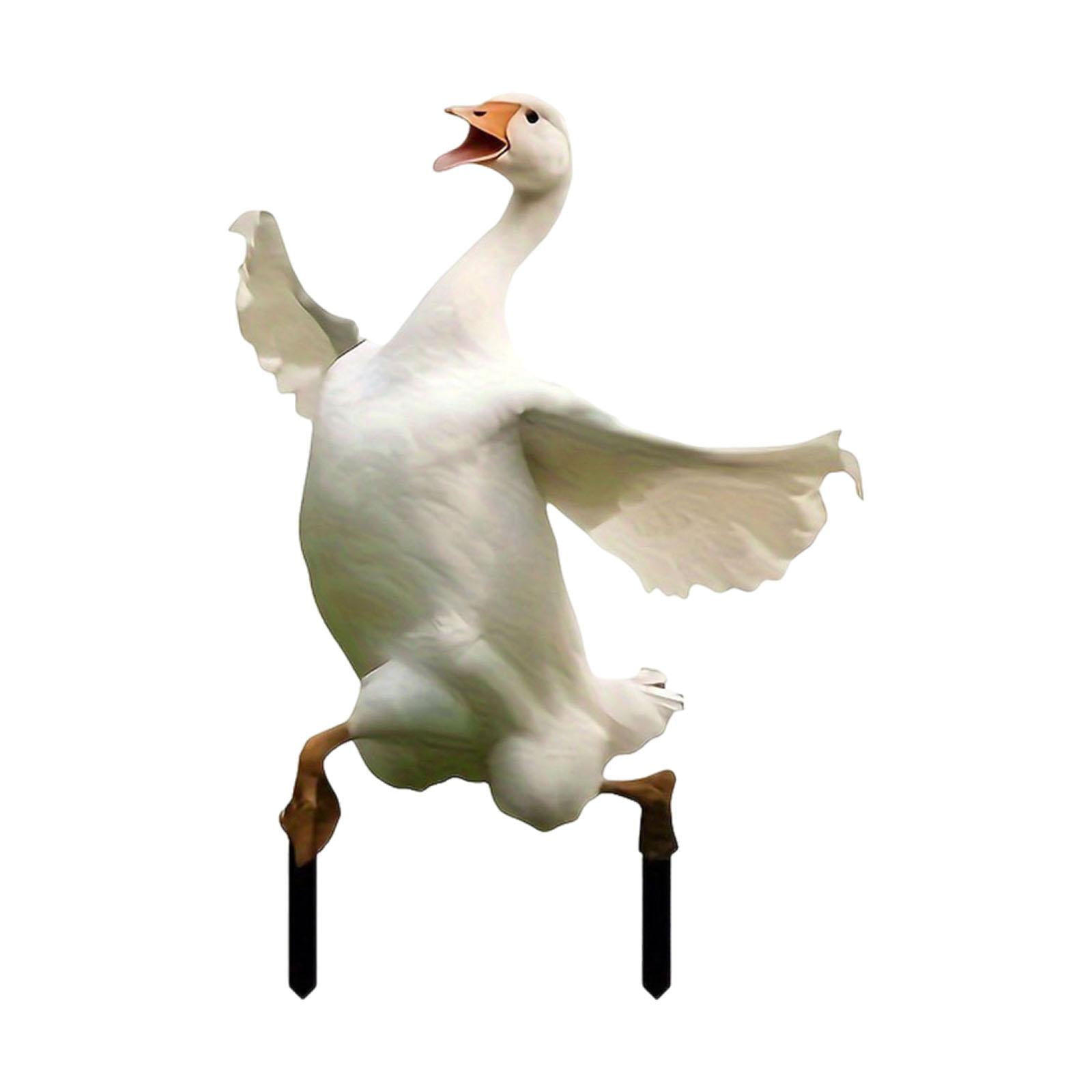 Vsenkes Decorative Garden Stake 2D Goose Animal Figure for Backyard ...
