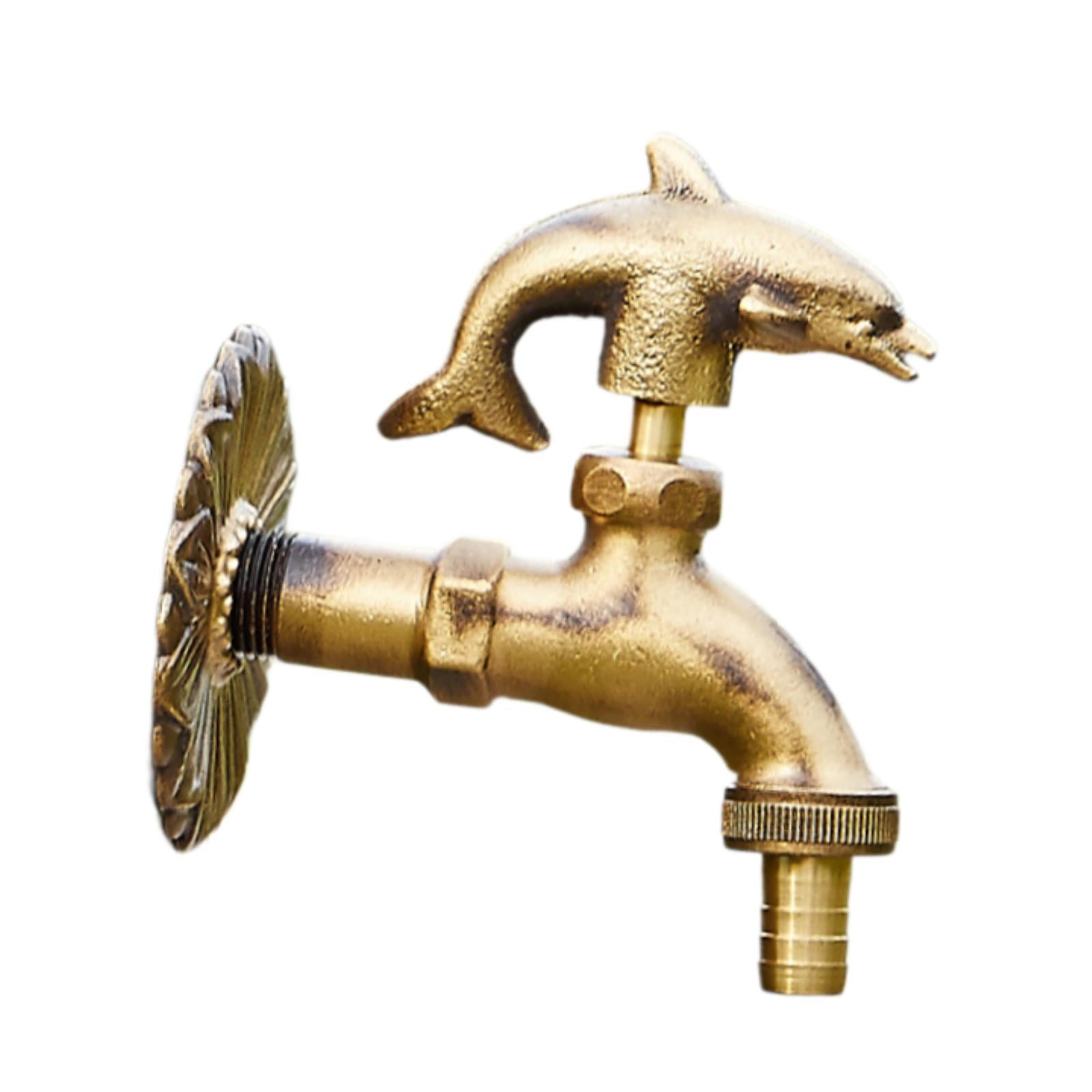 Vsenkes Decorative Outdoor Garden Faucet Bathroom Sturdy Outside Spigot ...
