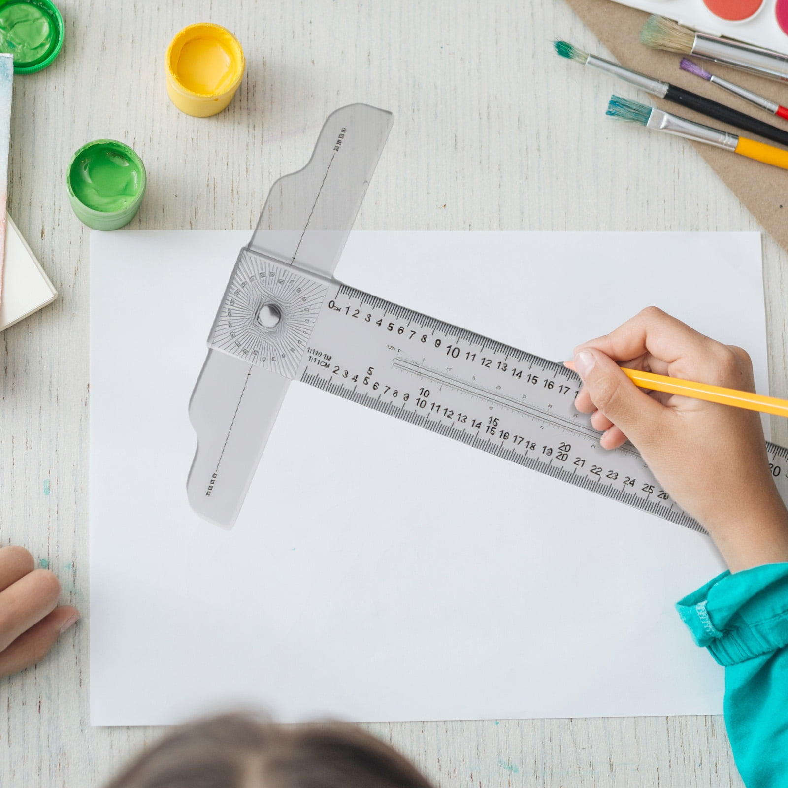 Vsenkes Rotatable T Ruler 24" Measuring T Square for Drawing Office ...