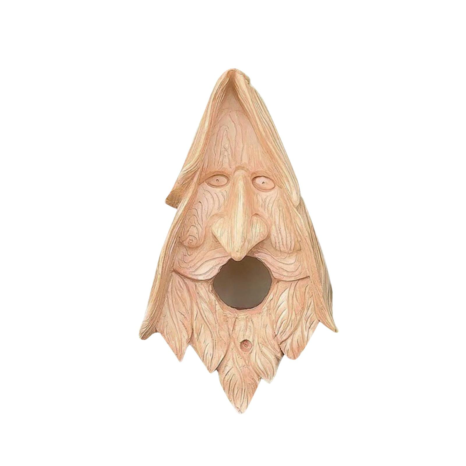 Vsenkes Tree Face Bird Feeder Bird House Hummingbird Nest for Garden ...