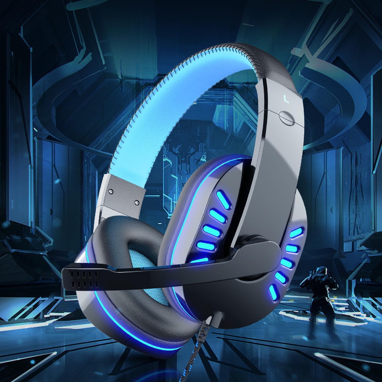 Vsgery Vsgery Computer Luminous Game Headset with Microphone, RGB ...