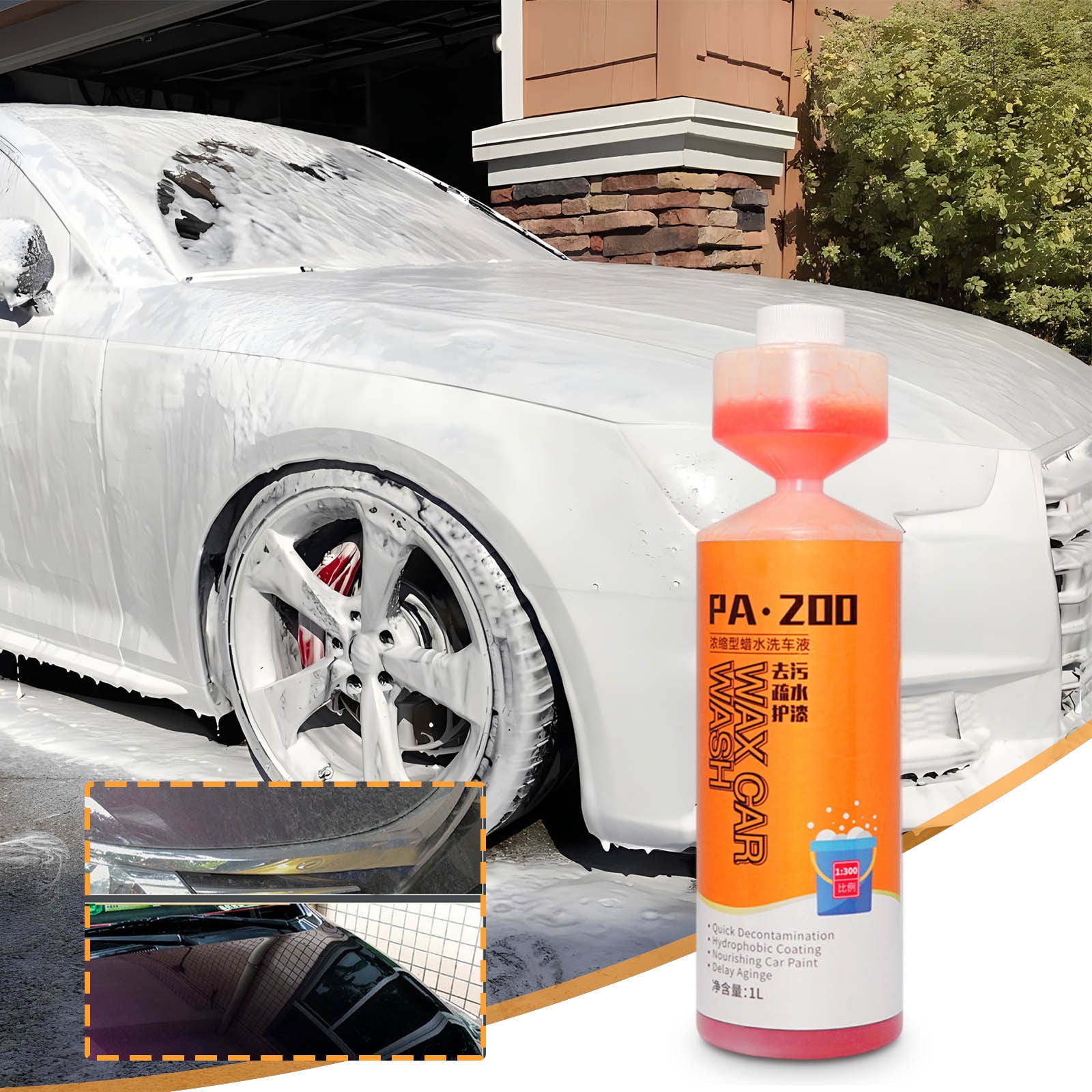 Vsontor Car Washing Liquid Water Wax Special For White Car Strong ...