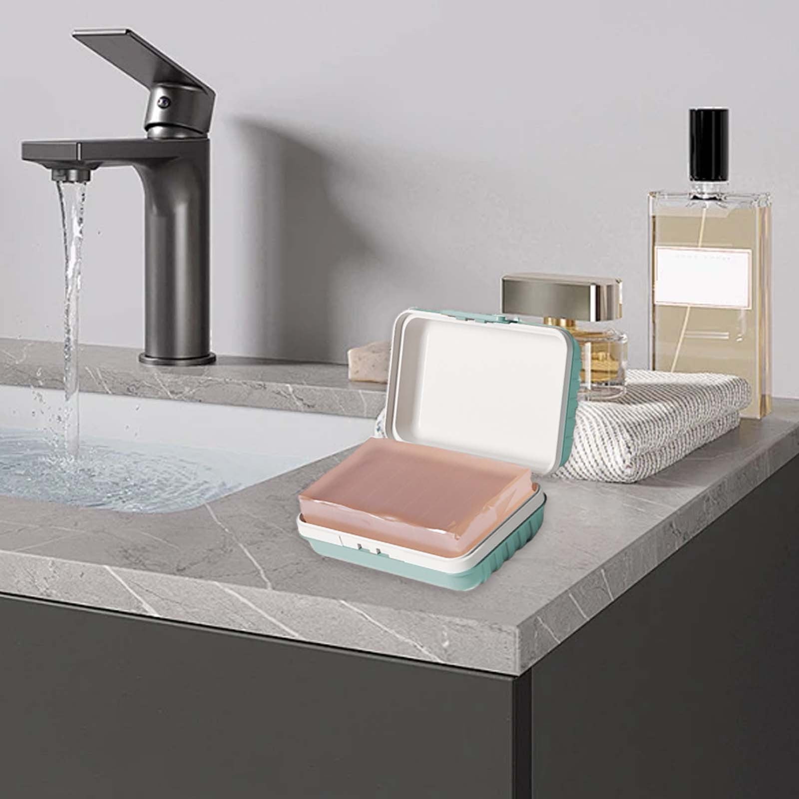 Vsontor Leakproof Travel Soap With Lid - Draining Soap Bar - Travel ...