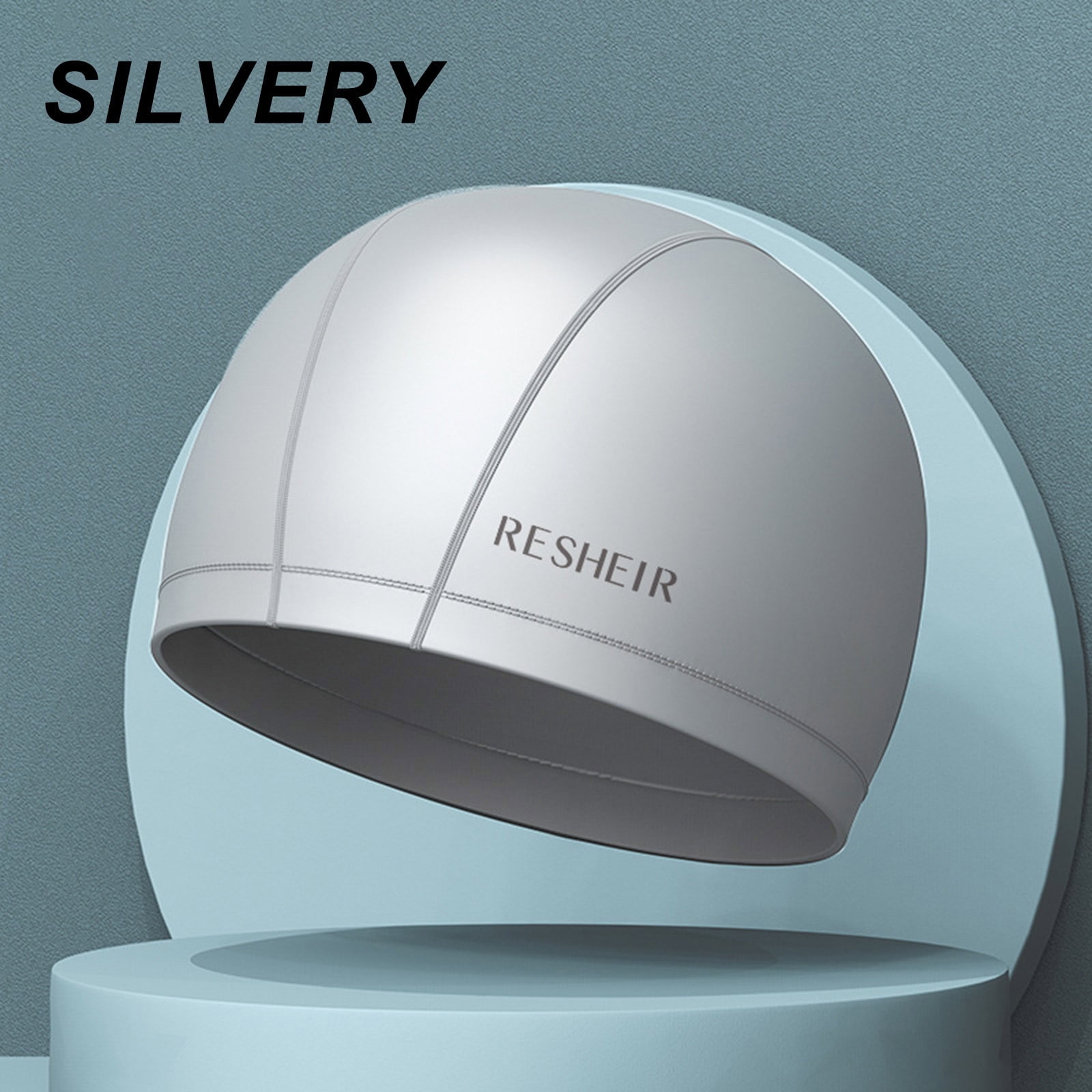 Vsontor Swimming Cap For Adults, Men'S Water Droplets, Large Size Swimming Cap, Ear Protectors ...