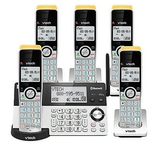 Vtech 5-Handset Cordless Phone with Caller ID, Answering Machine, and ...