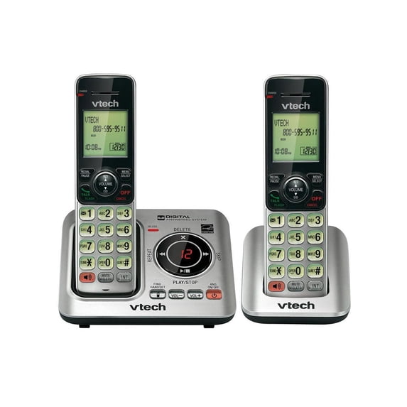 Vtech CS6629-2 DECT 6.0 Cordless Phone with Caller ID and Answering ...