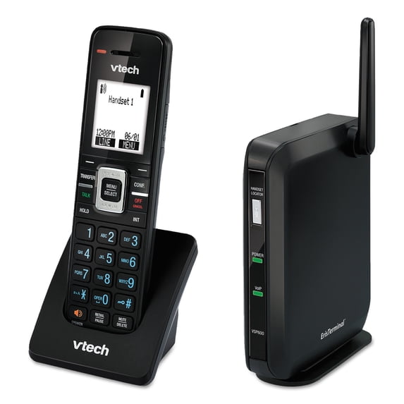 Vtech Eris Terminal SIP DECT Base Station and Cordless Handset, 1 ...