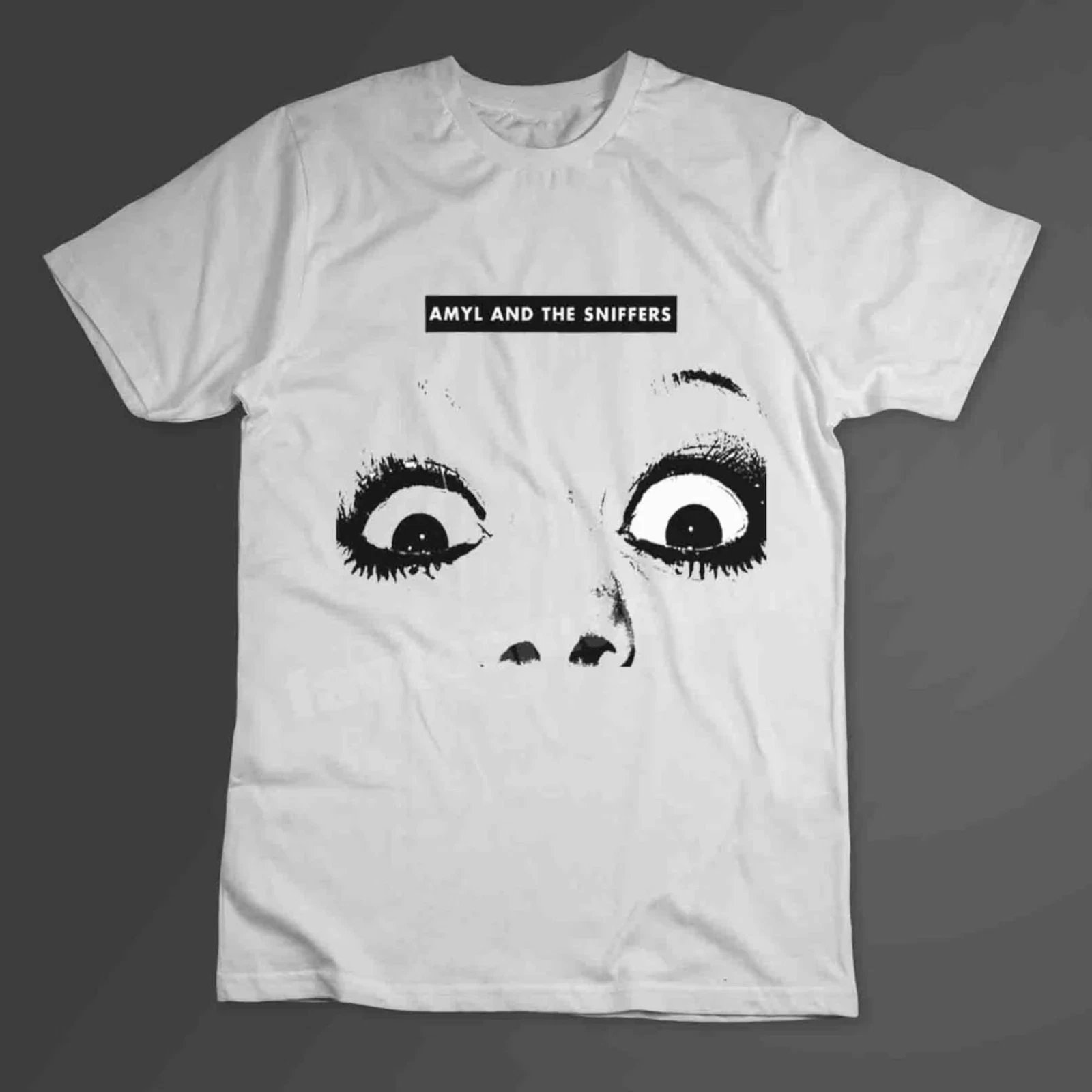 Vtg Amyl and The Sniffers Short Sleeve Cotton White T Shirt Full Size ...