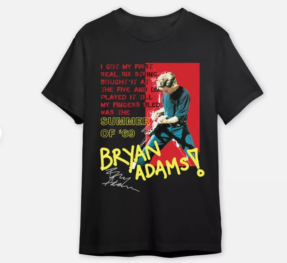 Vtg Bryan Adams Summer Of Cotton Black All Size Unisex Shirt - Walmart.com