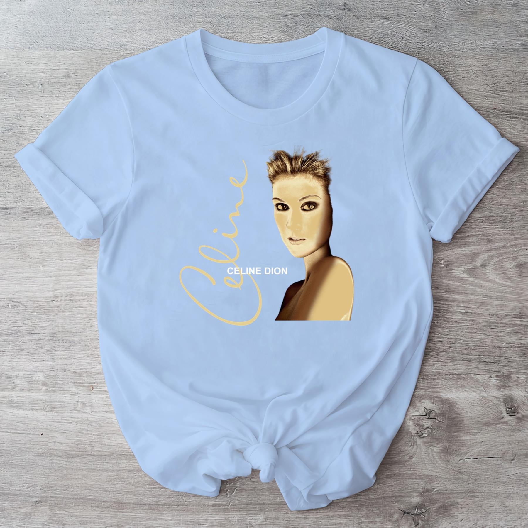 Vtg Celine Dion Singer Heavy Cotton Black Full Size Men Women Shirt ...