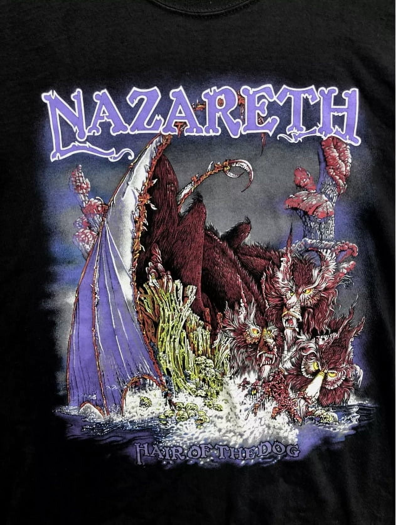 Vtg Hair of the Dog Nazareth Band Shirt Short Sleeve Black S-3XL For ...