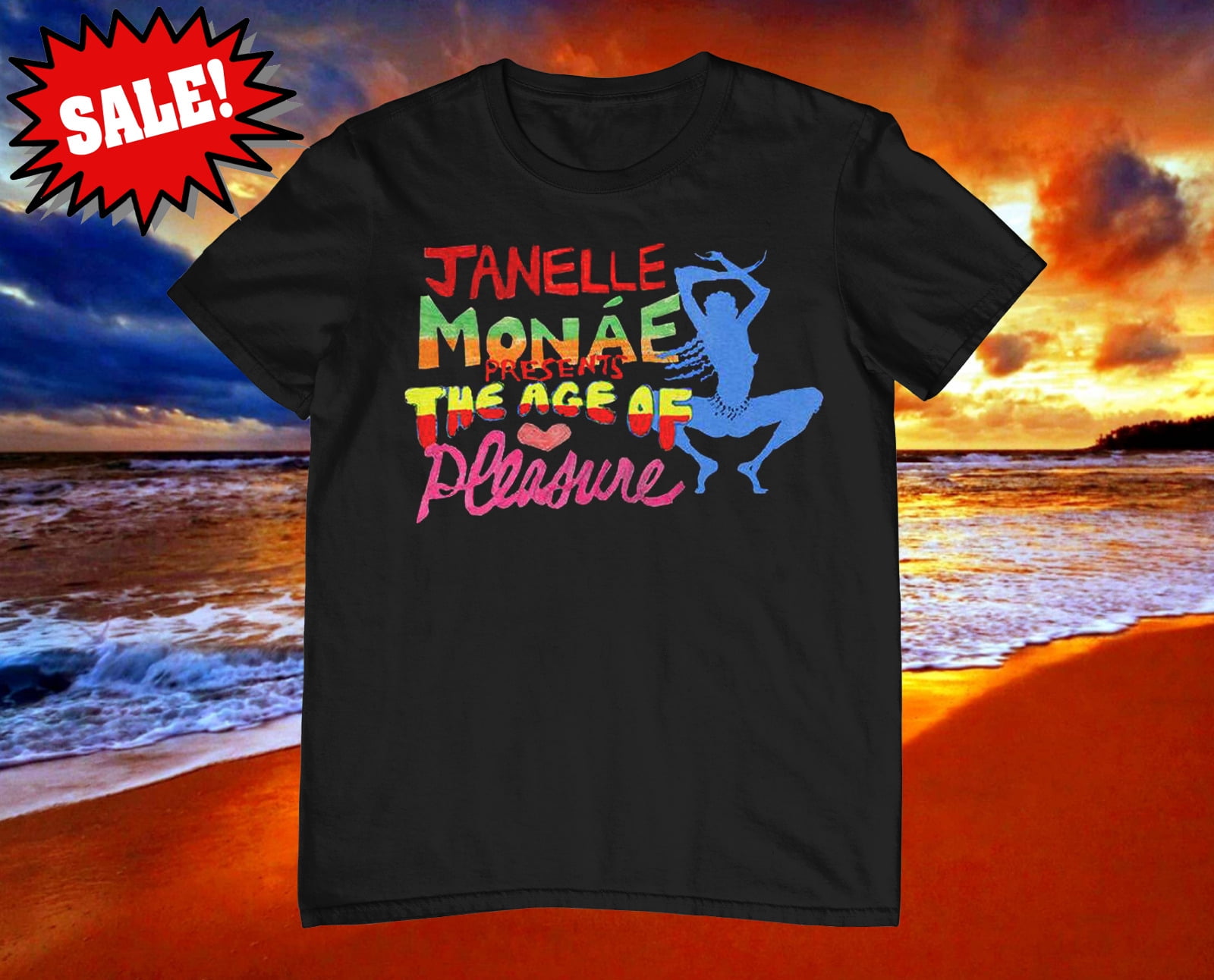Vtg Janelle Monáe Singer Music Tour Cotton Black Full Size Shirt ...
