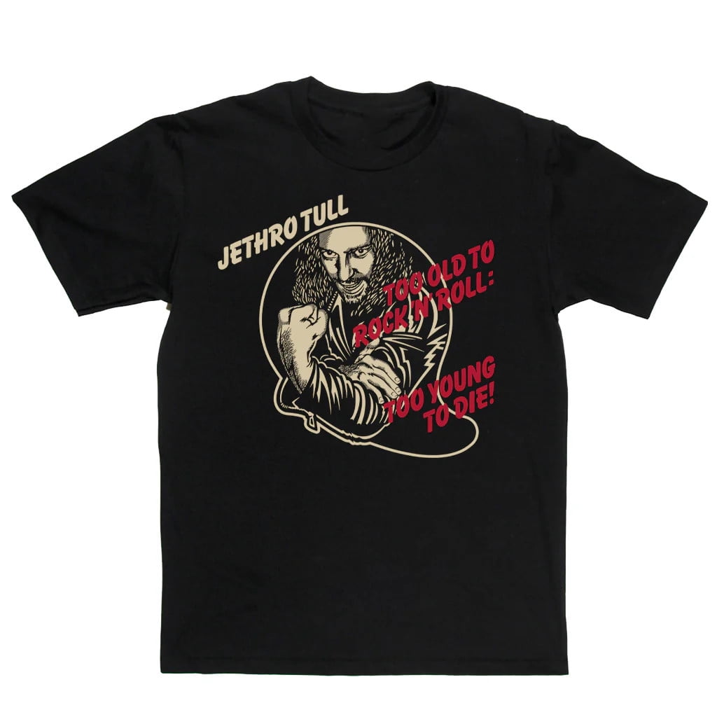 Vtg Jethro Tull Rock N Roll Heavy Cotton Black Full Size Shirt For Men ...