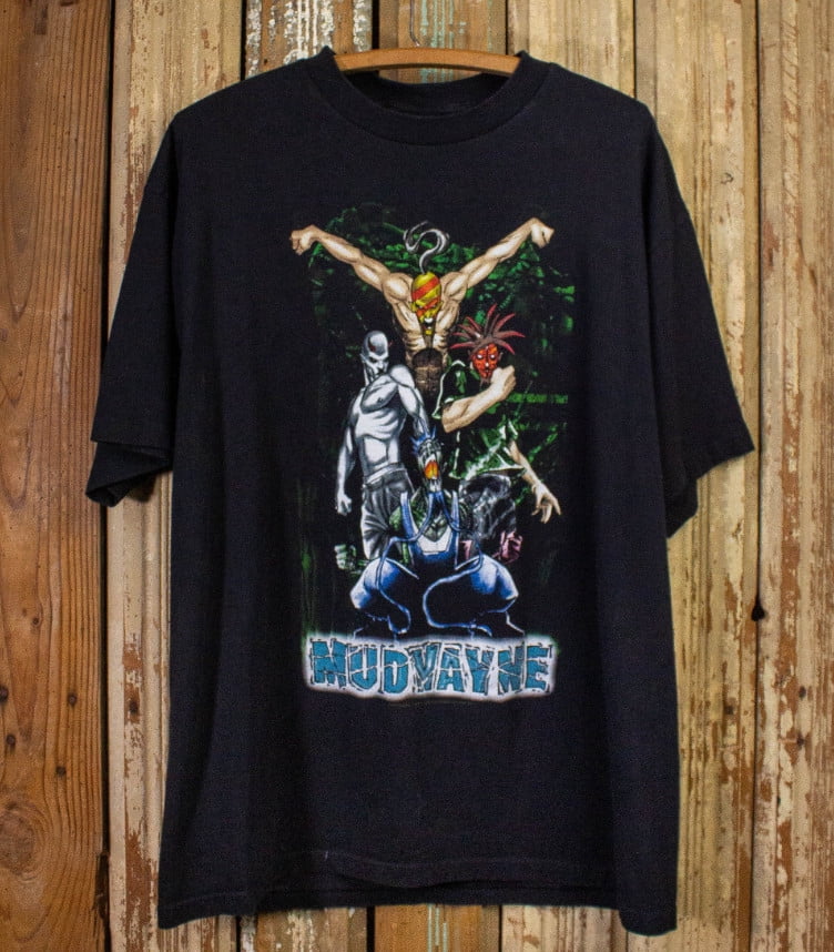 Vtg Mudvayne Concert Tour Heavy Cotton Black Full Size Unisex Shirt ...