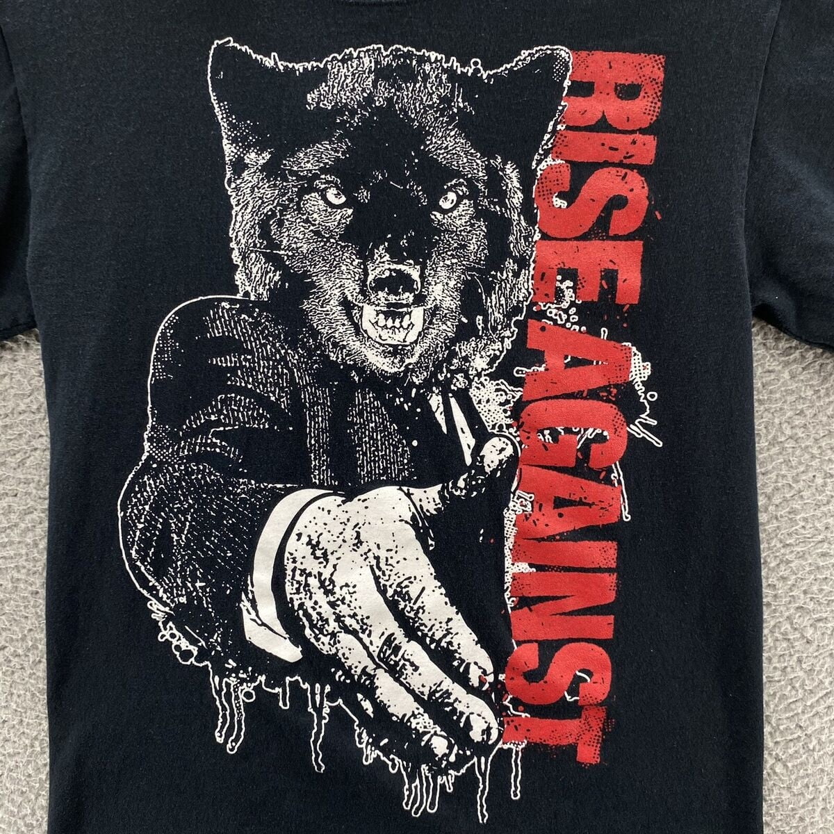 Vtg Rise Against Punk Rock Band Wolf Cotton Black All Size T Shirt For ...