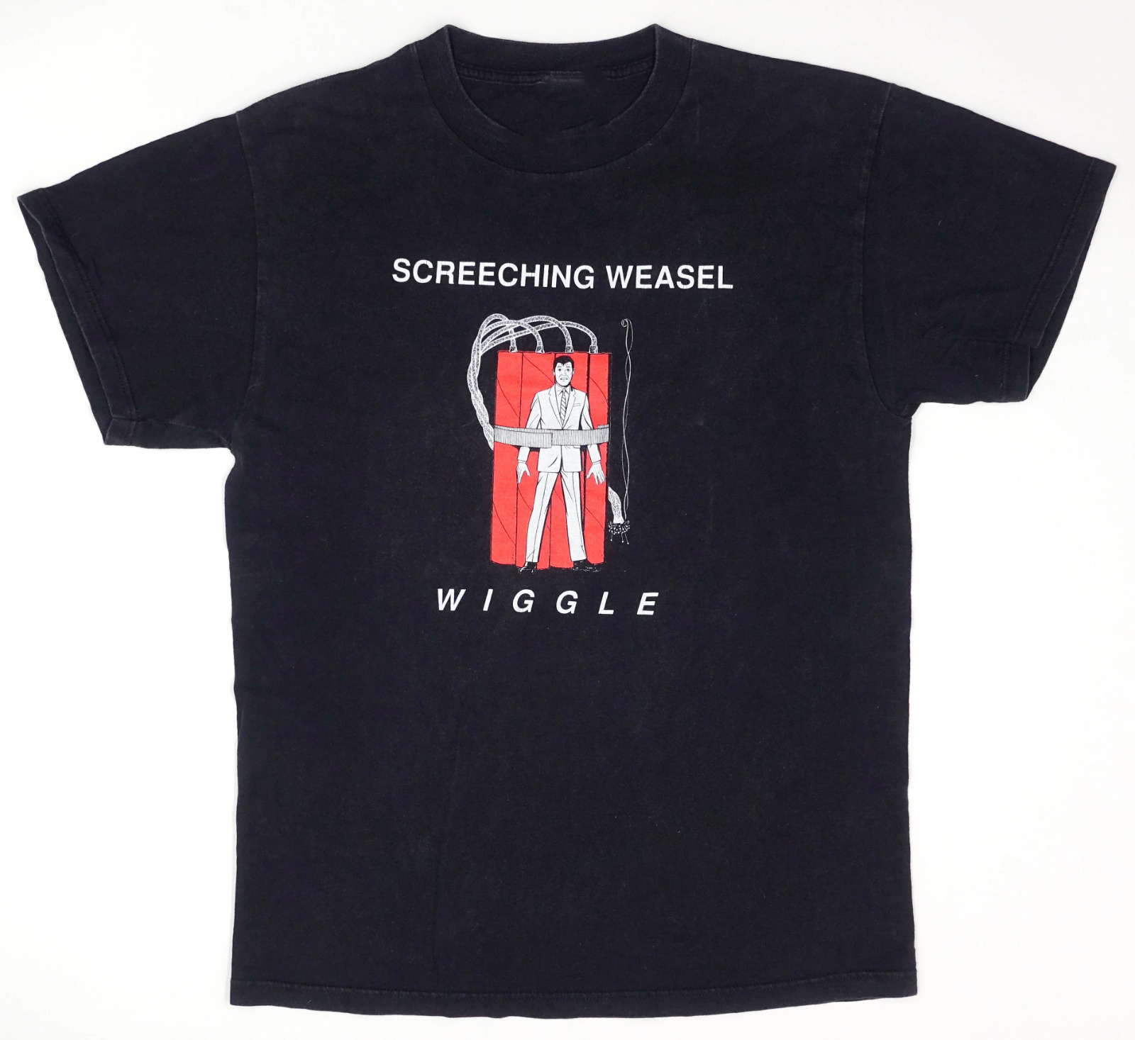 Vtg Screeching Weasel ‎– Wiggle 1993 Tour Cotton Black Full Size Shirt ...