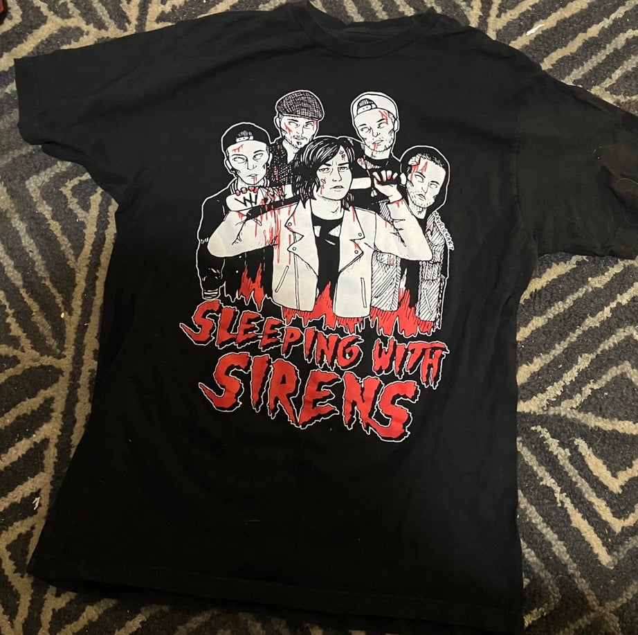 Vtg Sleeping With Sirens Band Heavy Cotton Full Size For Men Shirt ...