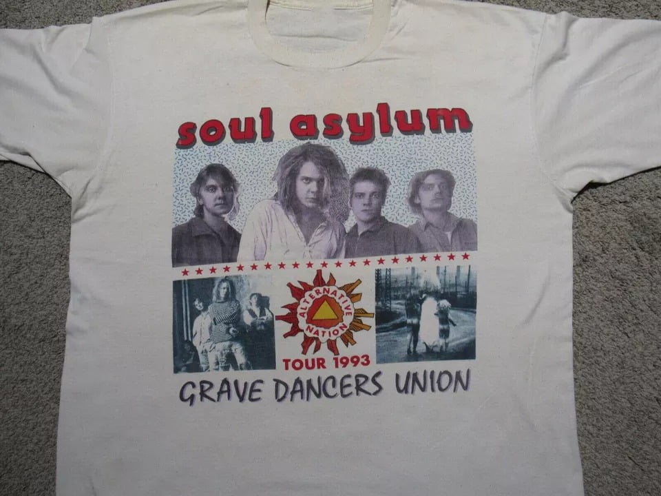 Vtg Soul Asylum Band 1993 Tour Cotton White All Size Unisex Shirt ...
