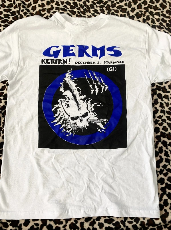 Vtg The GERMS Band World Tour Heavy Cotton White Full Size Shirt TR663 ...