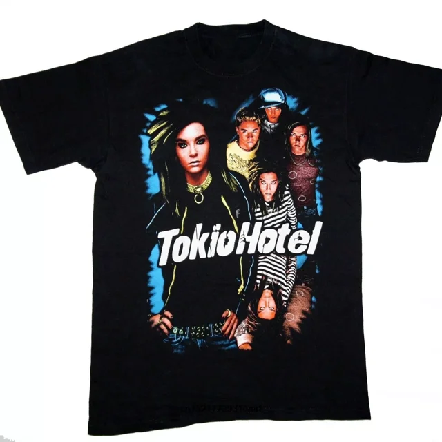 Vtg Tokio Hotel German Rock Band Cotton Black S-5XL Unisex Shirt AP415 ...